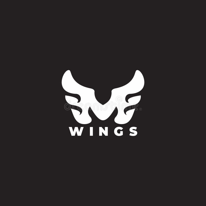 Letter M Wings Curves Design Geometric Logo Vector Stock Vector ...
