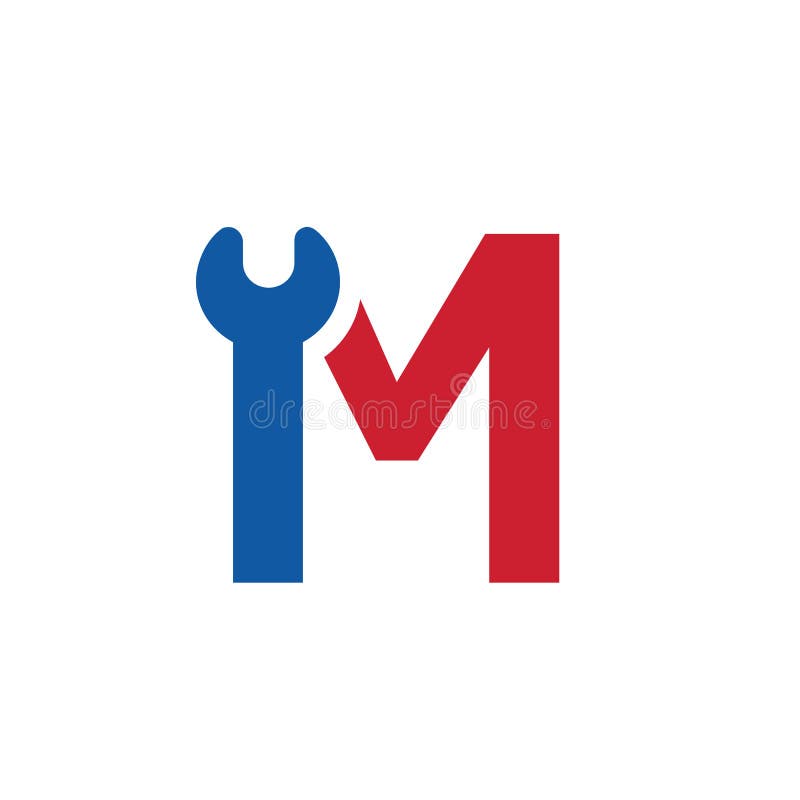 Letter M Wrench Logo Icon Design Template Elements. Vector Illustration ...