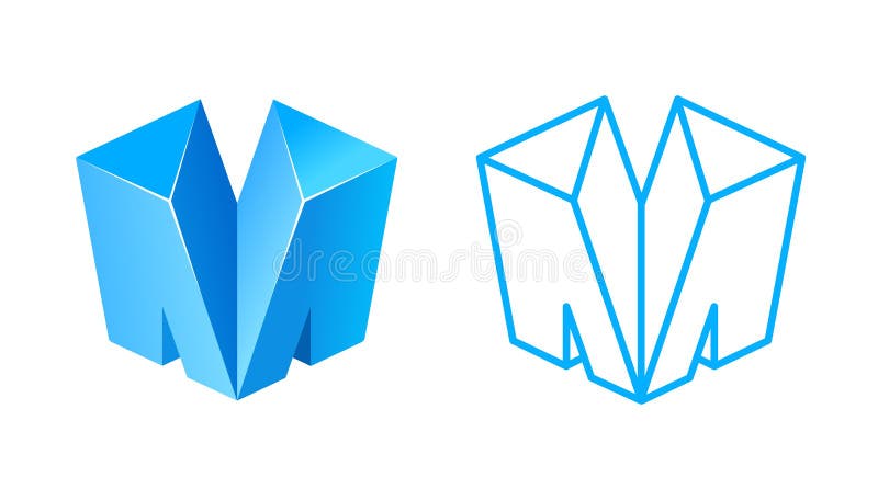 Letter M for Your Logo. the Unique Shape of the Letter M Stock Vector ...