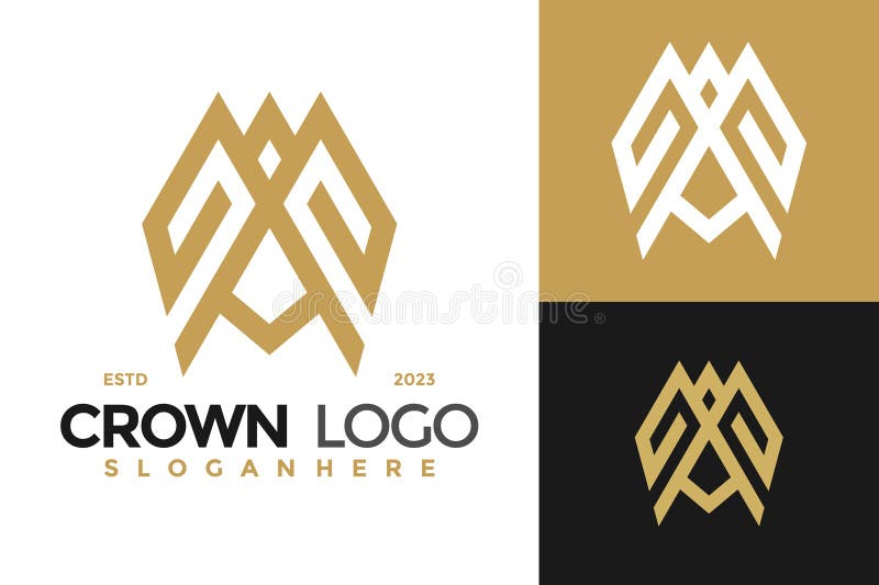 Letter MA Crown Logo Design Vector Symbol Icon Illustration Stock ...