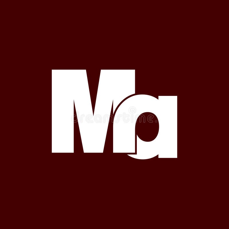 Letter MA Simple Monogram Logo Icon Design. Stock Vector - Illustration ...