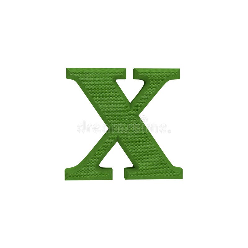Letter X Made of Cloth, Tissue Texture, 3d Illustration Stock ...