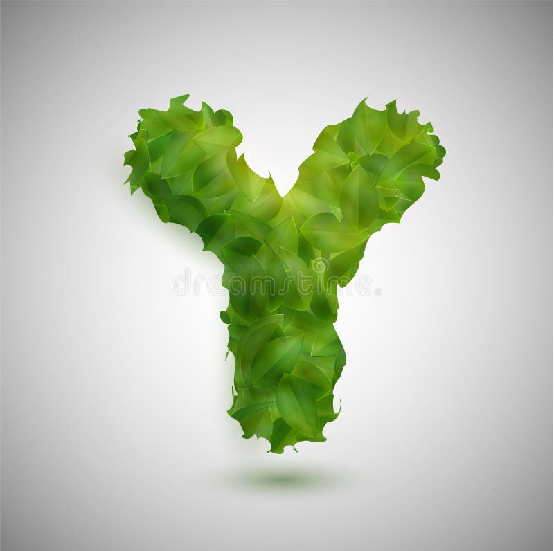 A Letter Made by Leaves, Vector Stock Vector - Illustration of garden ...