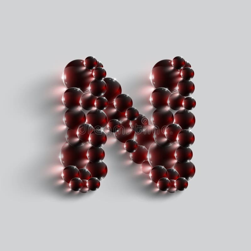 A Letter Made by Red Spheres, Vector Stock Vector - Illustration of ...