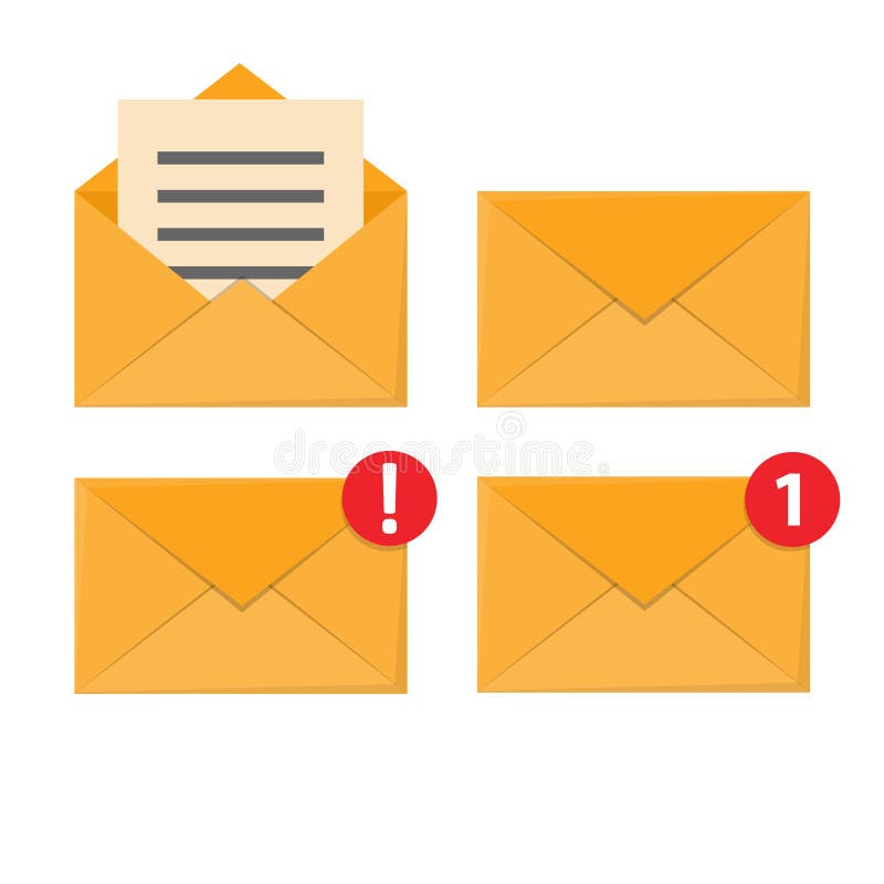 Post, Correspondence and Office Icons Stock Vector - Illustration of ...