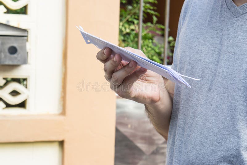 E-mail in hand stock image. Image of email, icon, holding - 561039