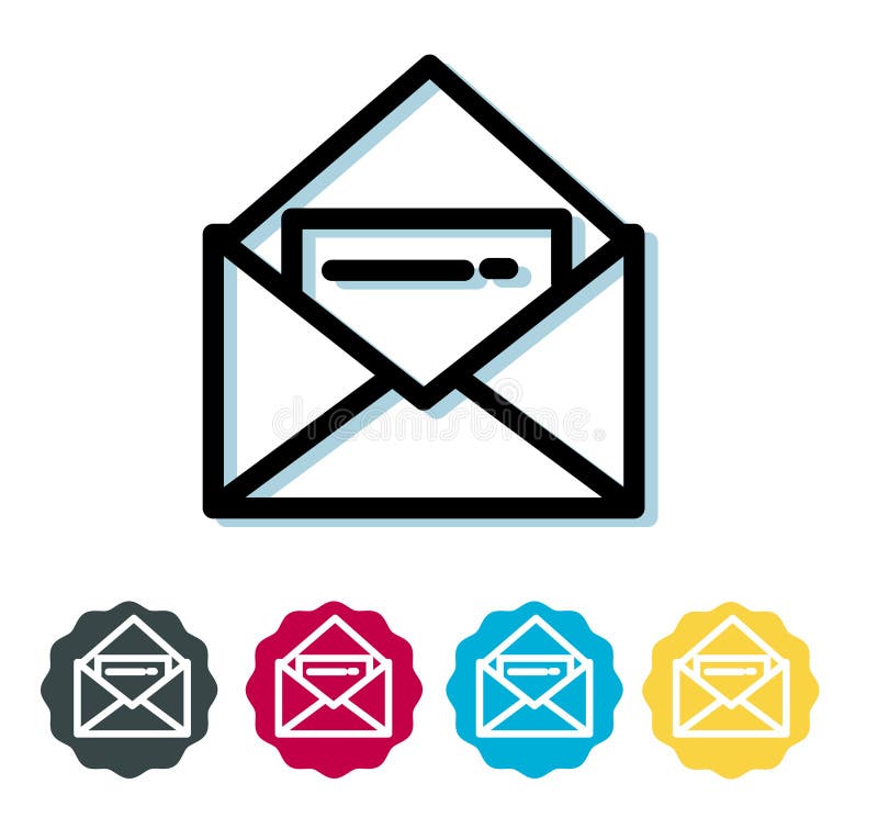 Letter Mail Icon stock illustration. Illustration of communication ...