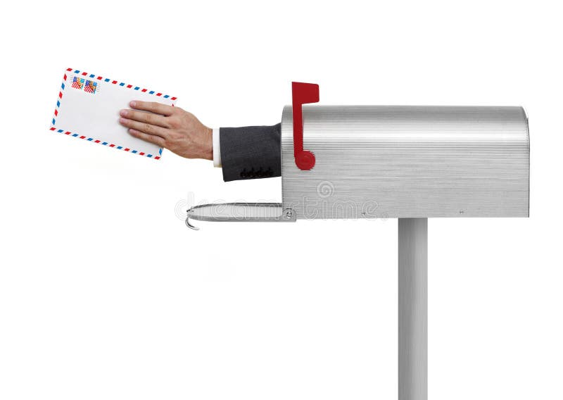 Letter in a Mailbox stock image. Image of postage, inside - 45408787