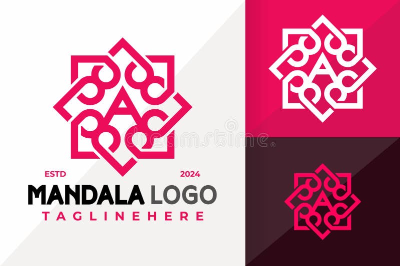 Letter a Mandala Logo Icon Vector Design. Creative Simple Logos Designs ...