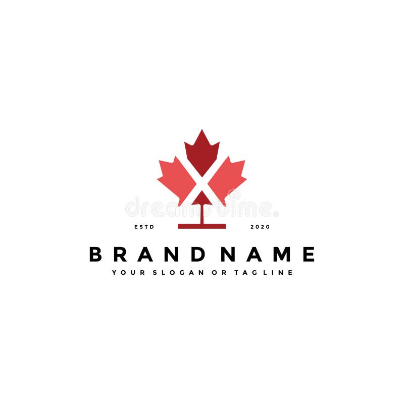 Letter X Maple Logo Design Vector Stock Vector - Illustration of light ...