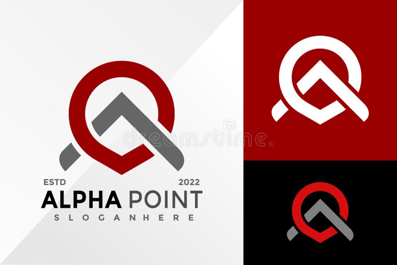 Letter a Mark Point Logo Design Vector Illustration Template Stock ...