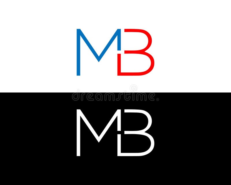 Letter MB Logo Icon Monogram Stock Vector - Illustration of banner ...