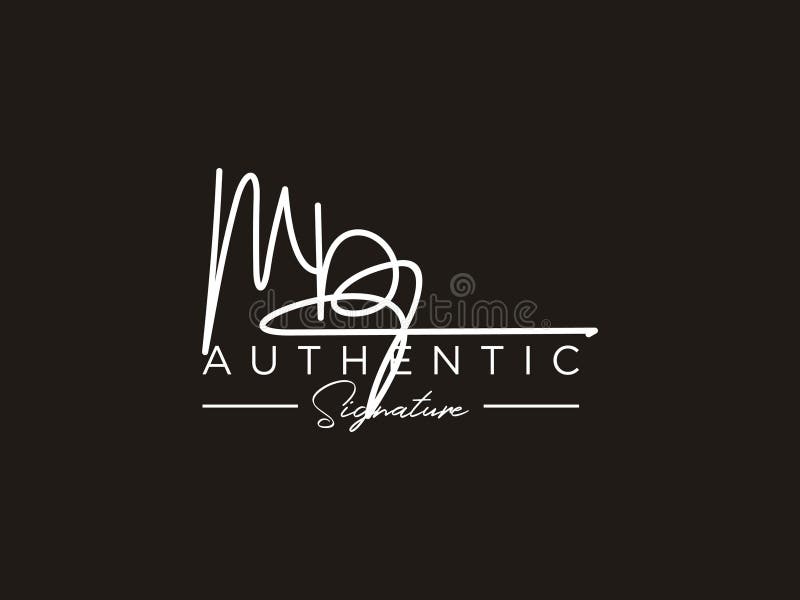 Letter MB Signature Logo Template Vector Stock Vector - Illustration of ...