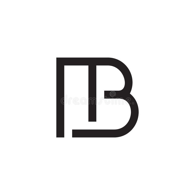 Letter Mb Simple Geometric Line Logo Vector Stock Vector - Illustration ...