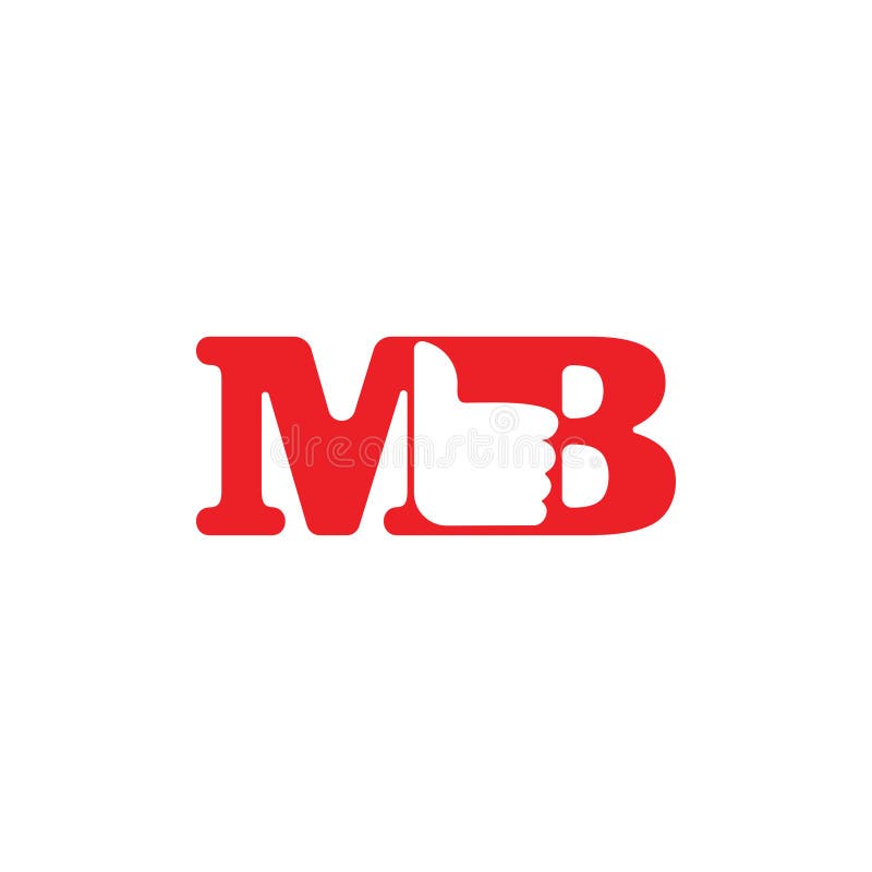 Letter Mb Thumb Up Like Symbol Logo Vector Stock Vector - Illustration ...