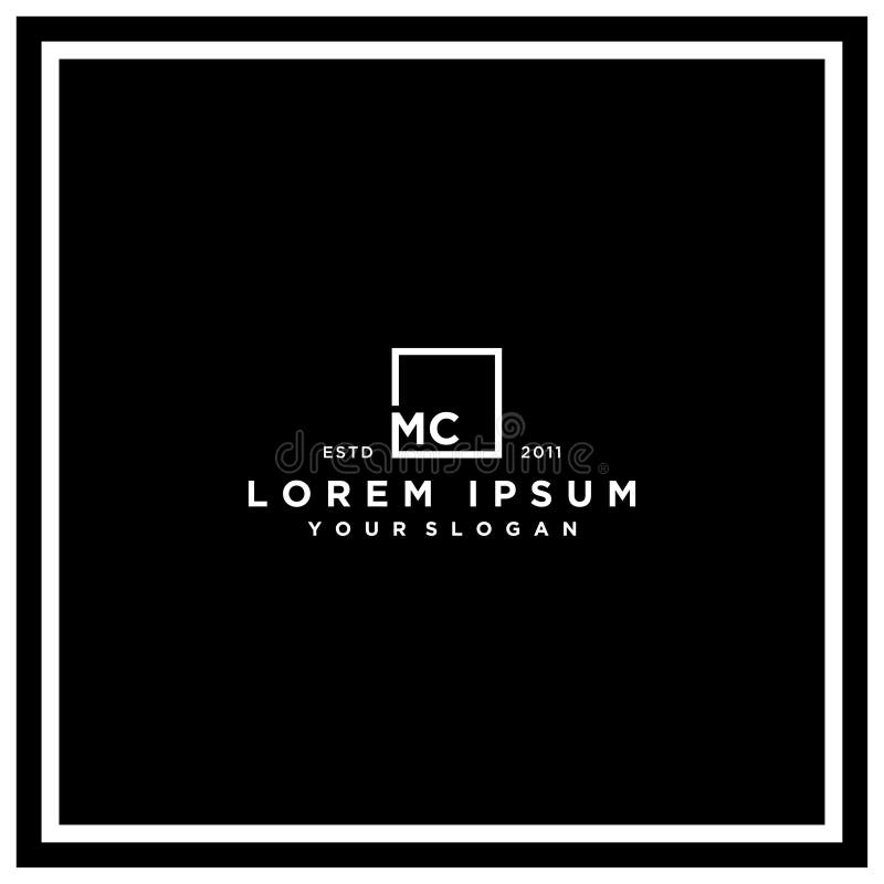 Letter MC Square Logo Design Vector Stock Illustration - Illustration ...
