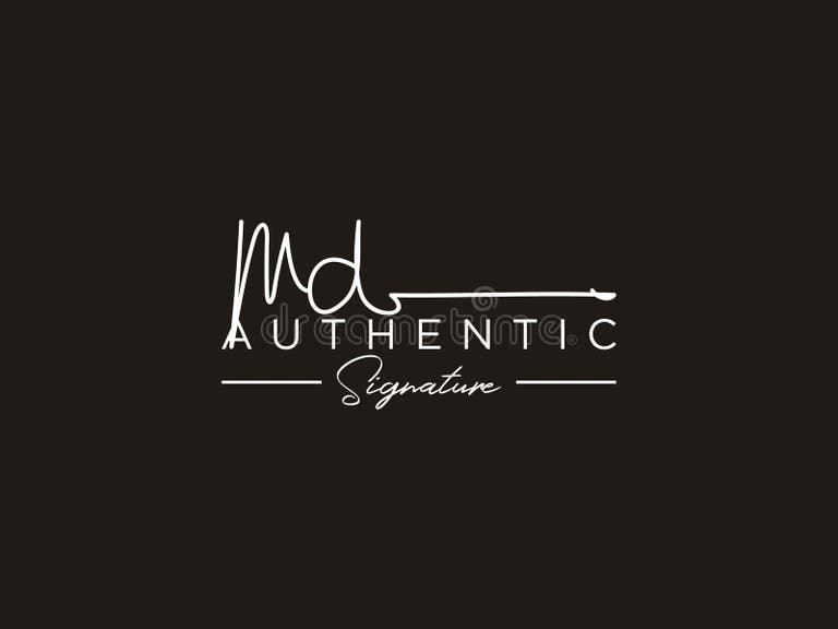 Letter MD Signature Logo Template Vector Stock Vector - Illustration of ...