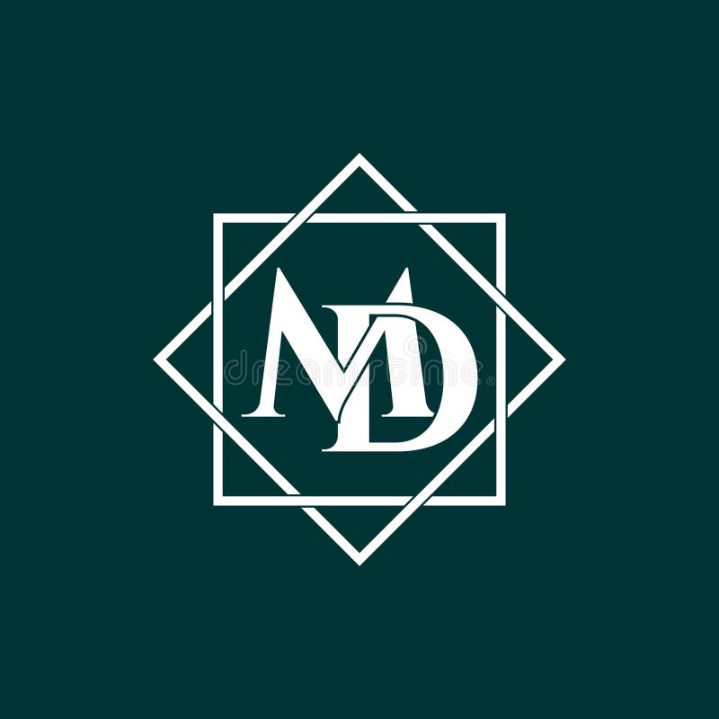 Letter MD Simple Monogram Logo Icon Design. Stock Vector - Illustration ...