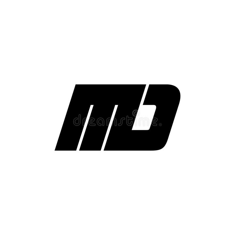 Letter MD Simple Monogram Logo Icon Design. Stock Vector - Illustration ...