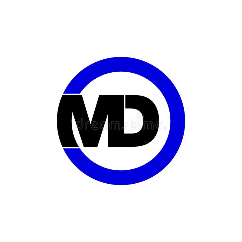 Letter MD Simple Monogram Logo Icon Design. Stock Vector - Illustration ...