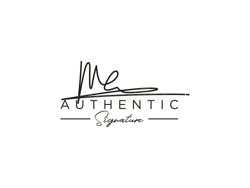 Letter ME Signature Logo Template Vector Stock Vector - Illustration of ...