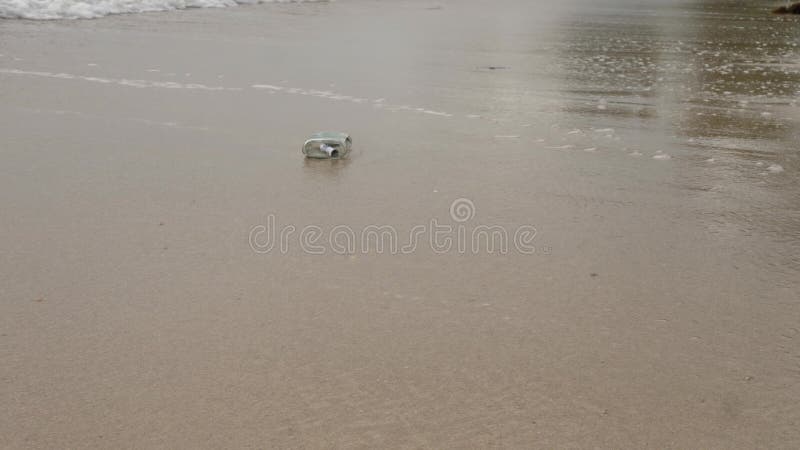 Letter or Message in Bottle on Shore Stock Footage - Video of ...