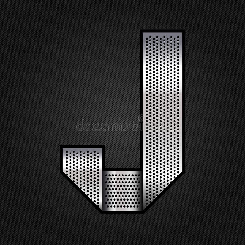 Letter Metal Chrome Ribbon J Stock Illustrations – 4 Letter Metal ...