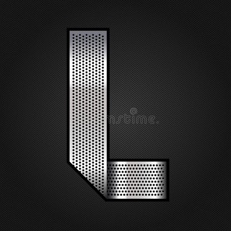 Letter Metal Chrome Ribbon L Stock Illustrations – 4 Letter Metal ...