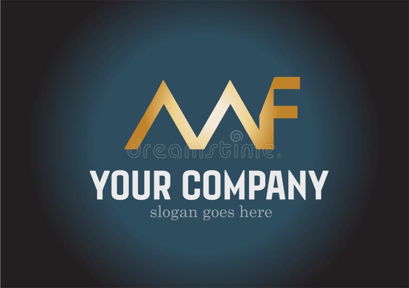 Letter Mf Golden Logo Design Vector Stock Illustrations – 68 Letter Mf ...