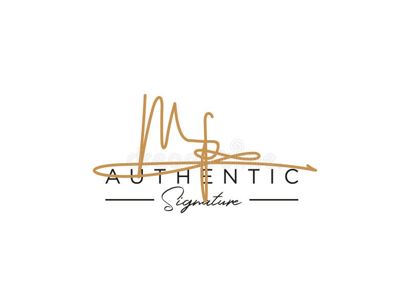 Letter MF Signature Logo Template Vector Stock Vector - Illustration of ...