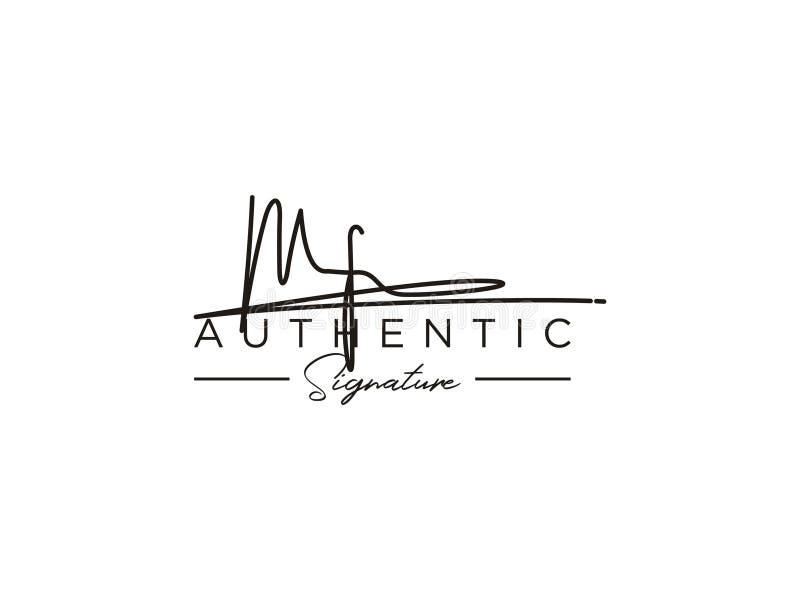 Letter MF Signature Logo Template Vector Stock Vector - Illustration of ...