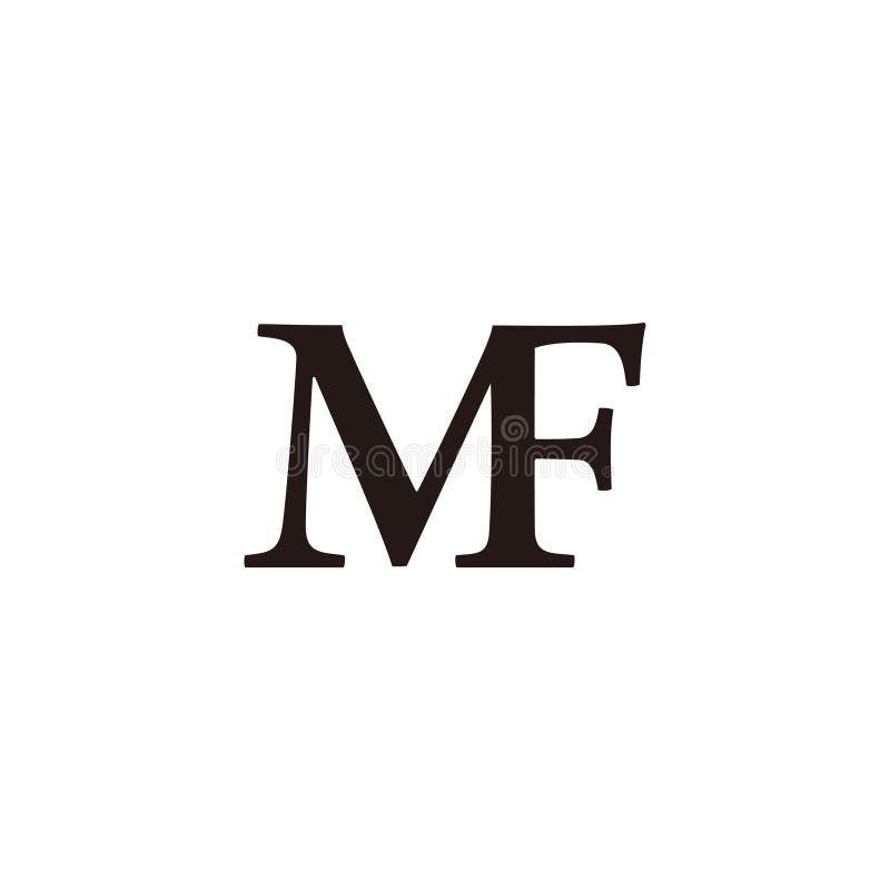 Letter Mf Simple Linked Font Serif Logo Vector Stock Vector ...