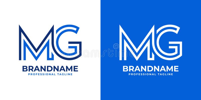 Letter MG Line Monogram Logo, Suitable for Business with MG or GM ...