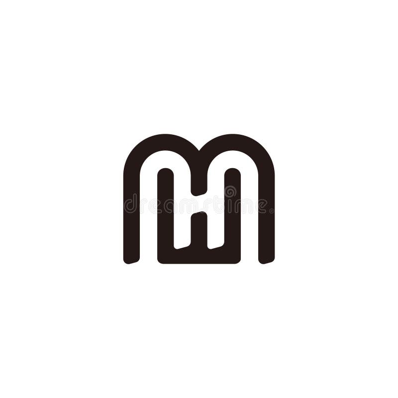 Letter Mh Simple Linear Flat Geometric Logo Vector Stock Vector ...