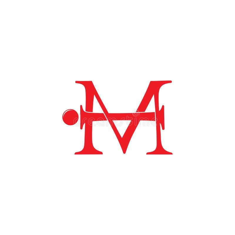 Letter Mi Linked Flat Overlap Logo Vector Stock Vector - Illustration ...