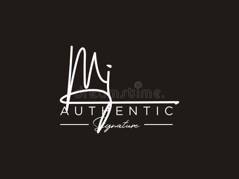 Letter MI Signature Logo Template Vector Stock Vector - Illustration of ...