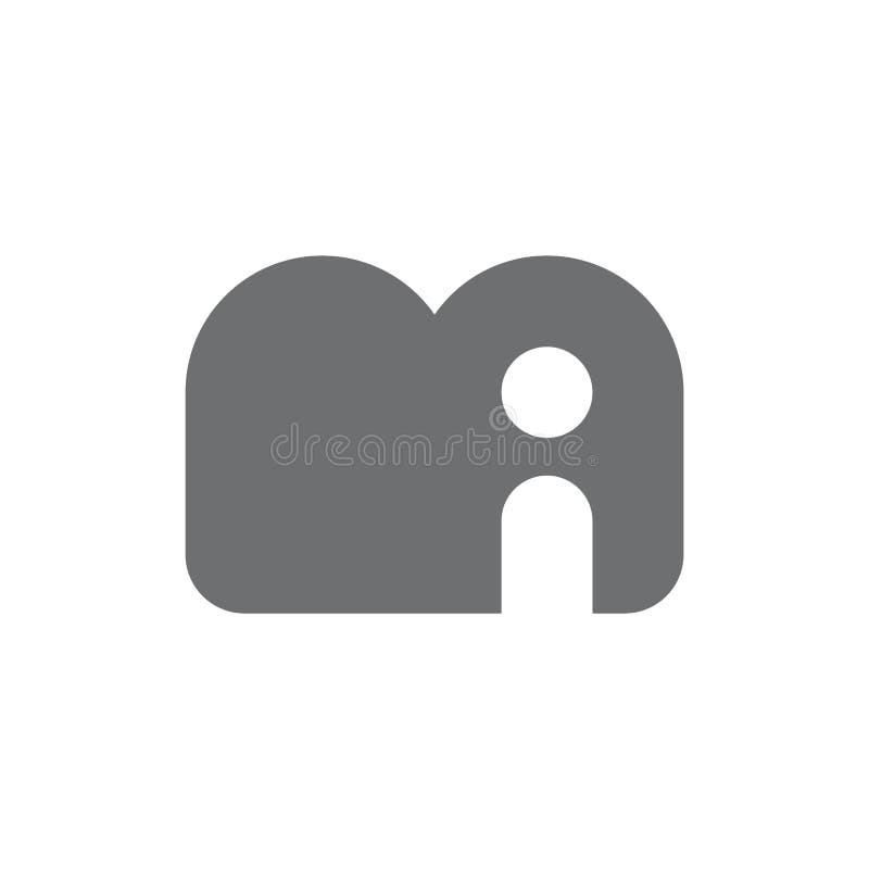 Letter Mi Simple Cute Design Logo Vector Stock Vector - Illustration of ...