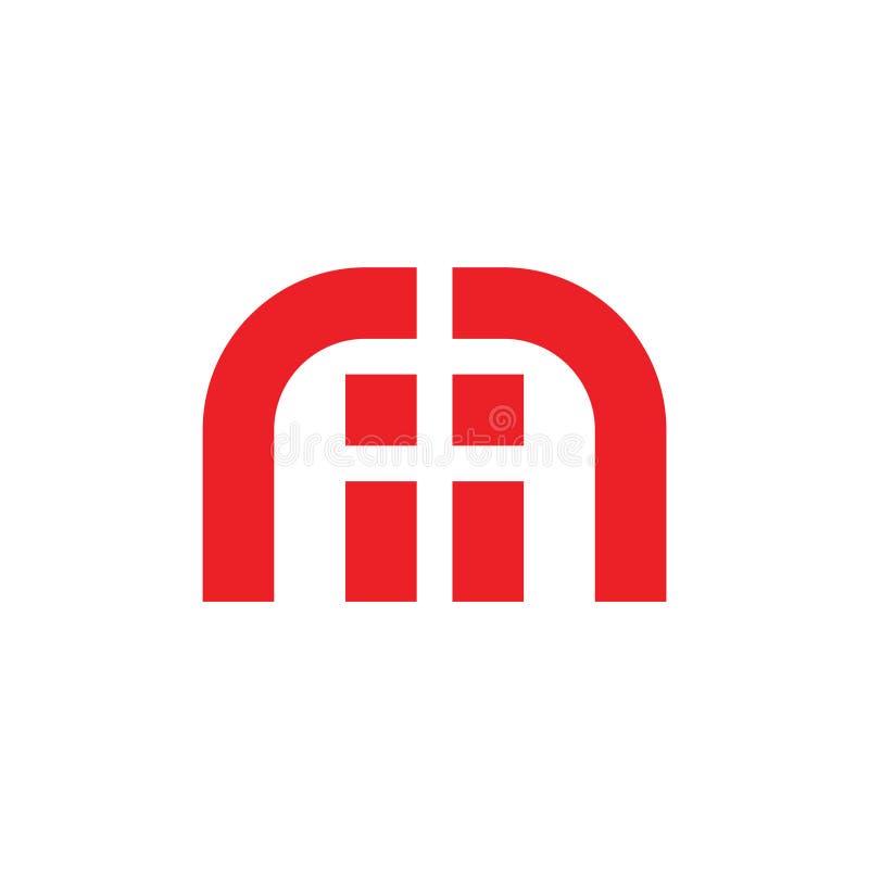 Letter Mi Simple Geometric Logo Vector Stock Vector - Illustration of ...