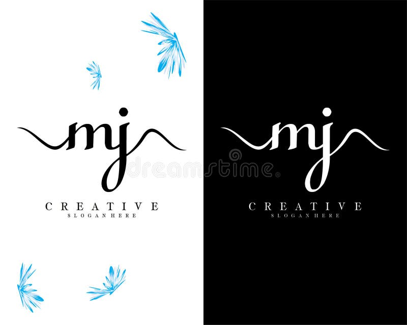 Letter Mj, Jm Handwriting Logo Template Vector Stock Vector ...