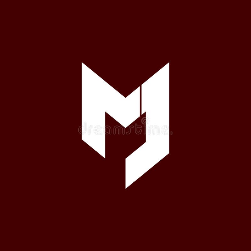 Letter MJ Simple Monogram Logo Icon Design. Stock Vector - Illustration ...