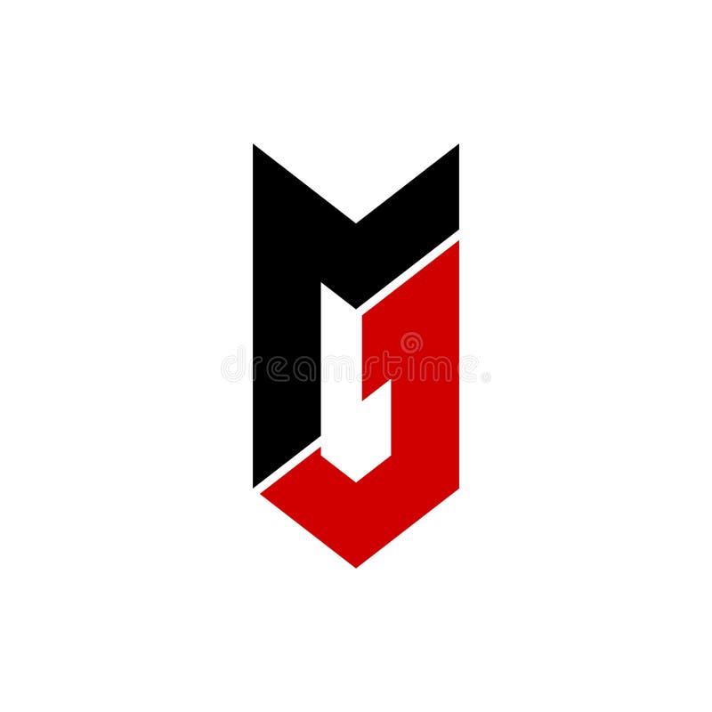 Letter MJ Simple Monogram Logo Icon Design. Stock Vector - Illustration ...