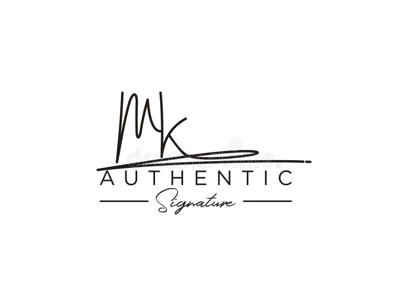 Letter MK Signature Logo Template Vector Stock Vector - Illustration of ...