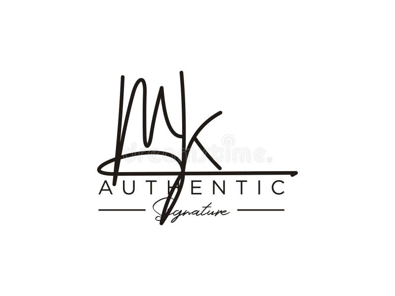 Letter MK Signature Logo Template Vector Stock Vector - Illustration of ...