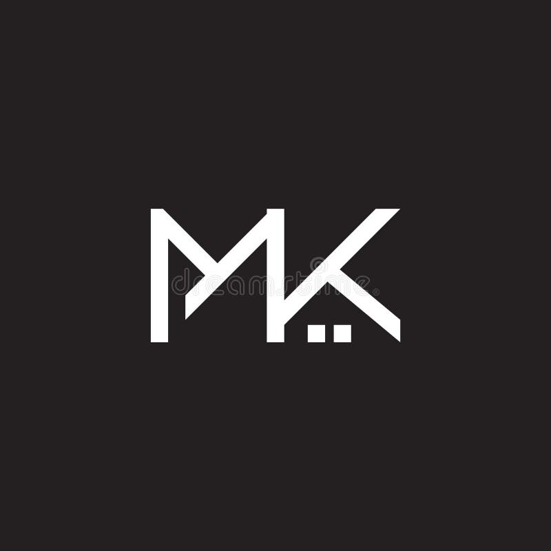 Letter Mk Simple Geometric Line Real Estate Symbol Logo Vector Stock ...