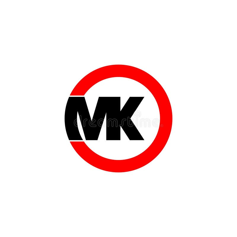 Letter MK Simple Monogram Logo Icon Design. Stock Vector - Illustration ...