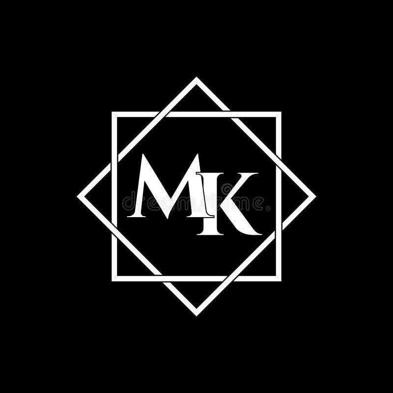 Letter MK Simple Monogram Logo Icon Design. Stock Vector - Illustration ...