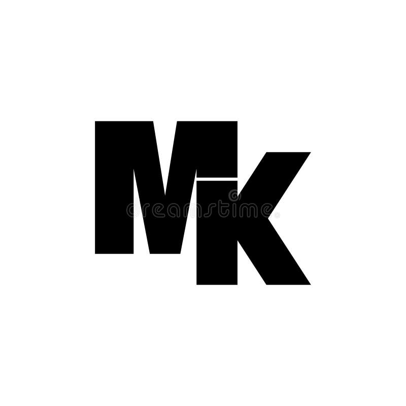 Letter MK Simple Monogram Logo Icon Design. Stock Vector - Illustration ...