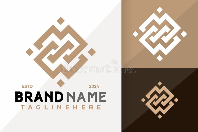 Letter MM Decorative Logo Icon Vector Design. Creative Simple Logos Designs Illustration Stock ...
