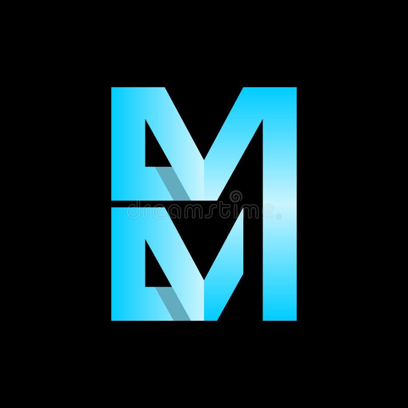 Letter MM Minimalist Modern Icon Business Creative Design Logo Stock ...