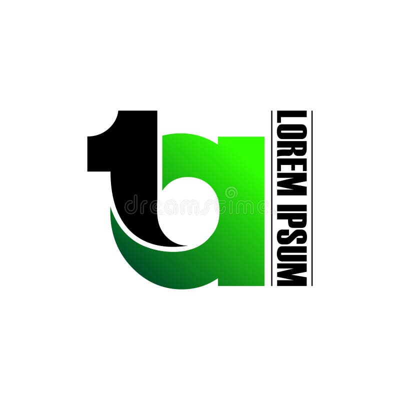 Letter 1a Monogram Logo Icon Design Vector. Stock Vector - Illustration ...